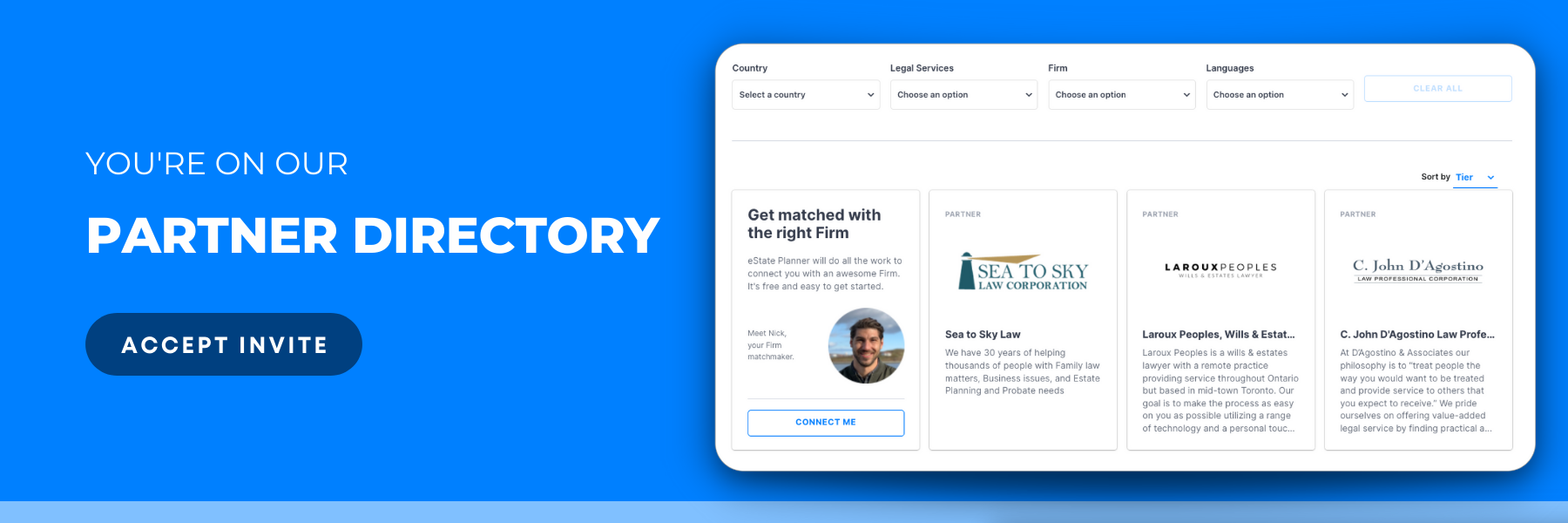 Partner Directory Application Page
